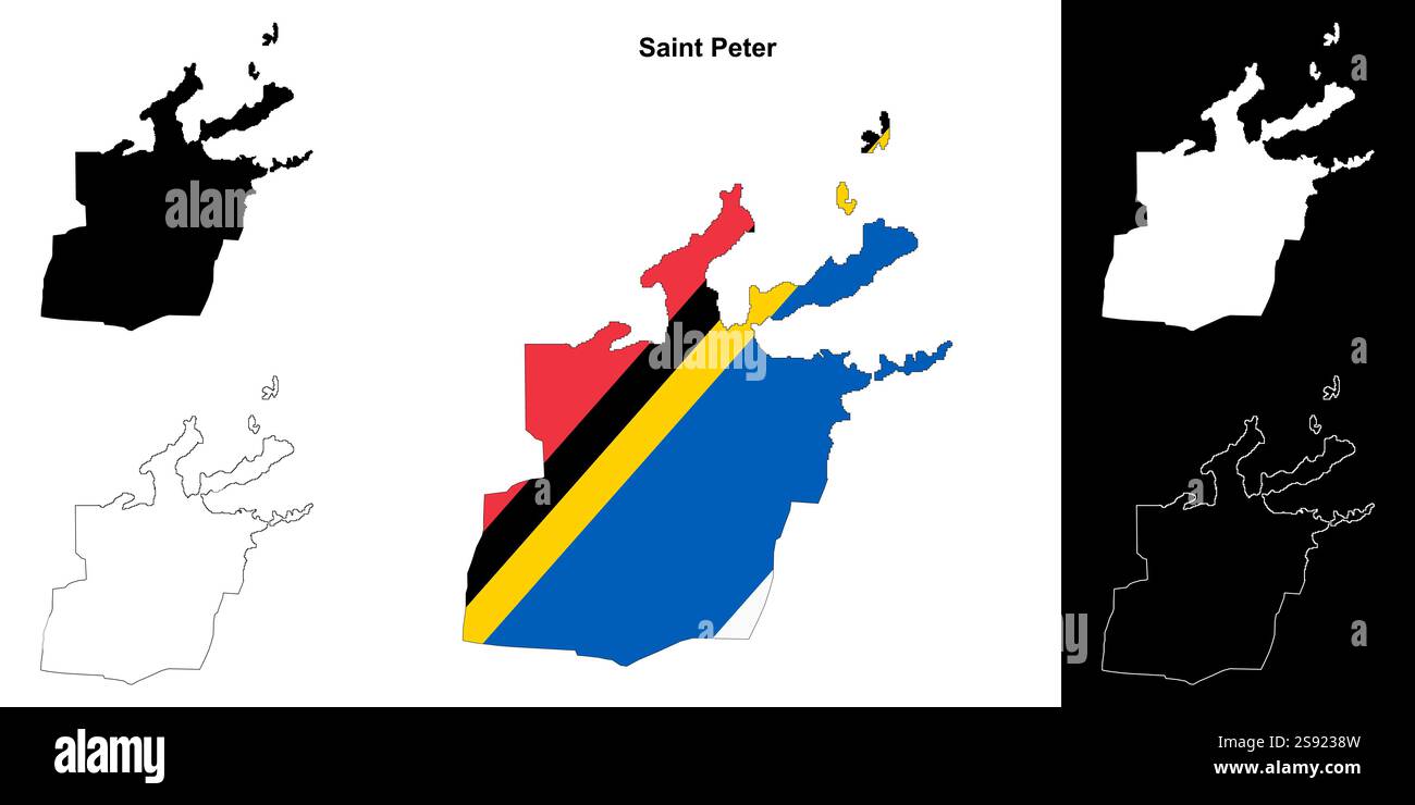 Saint Peter parish outline map set Stock Vector Image & Art - Alamy