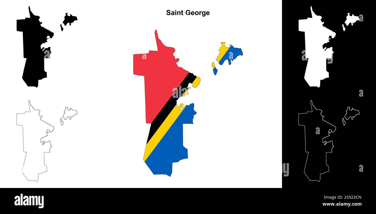 Saint George parish outline map set Stock Vector Image & Art - Alamy