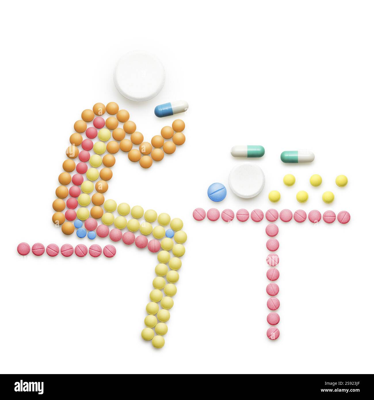 Creative person on table Cut Out Stock Images & Pictures - Alamy