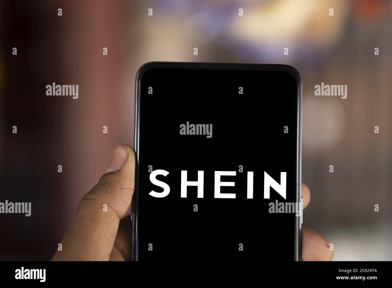 Dhaka, bangladesh- 26 Nov 2024: Shein logo is displayed on smartphone ...