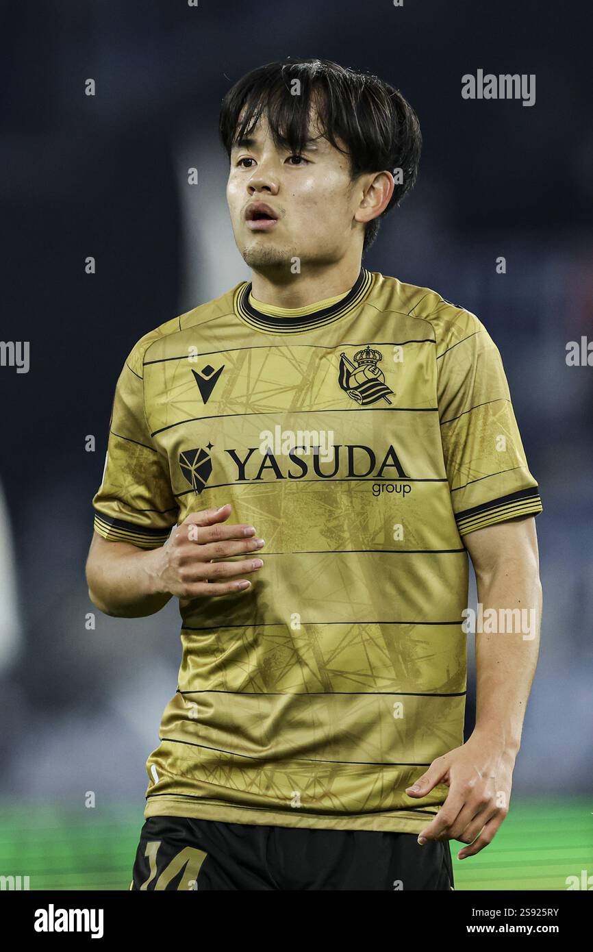 Real Sociedad's Japanese midfielder Takefusa Kubo looks during UEFA ...