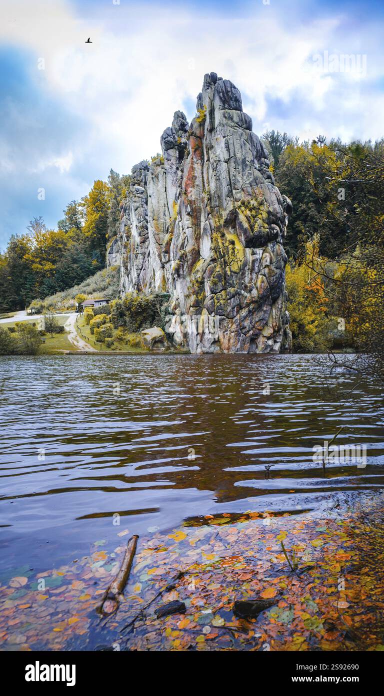 External stone pillars in the nature reserve Stock Photo - Alamy