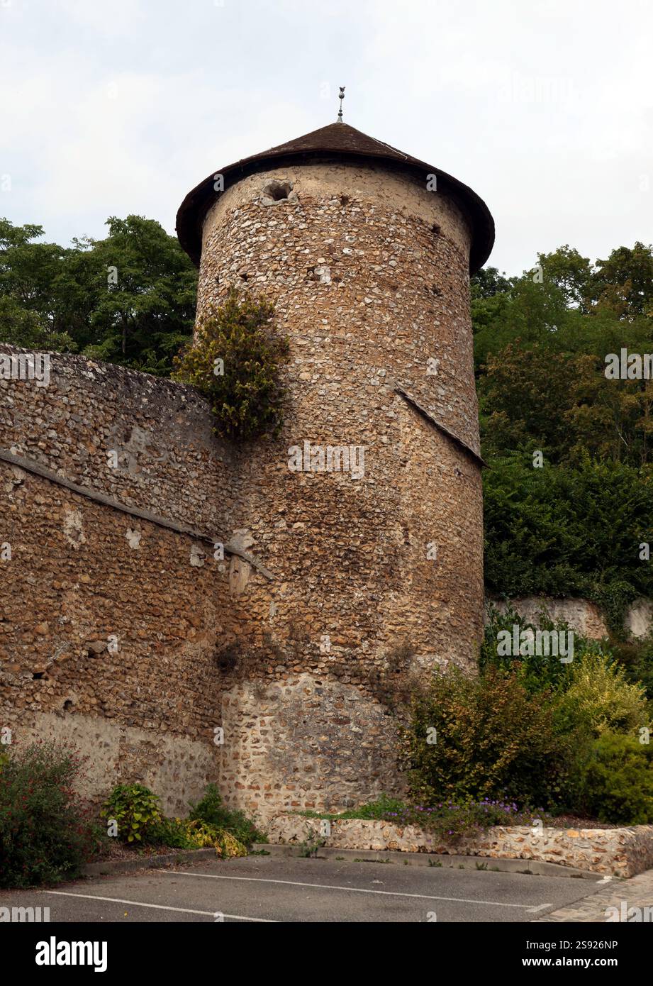 The tower and the remains of the ramparts of the 12th century ...