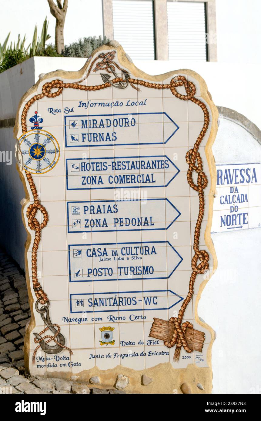 Exquisite road sign. Ceramic road sign!Vertical Stock Photo - Alamy