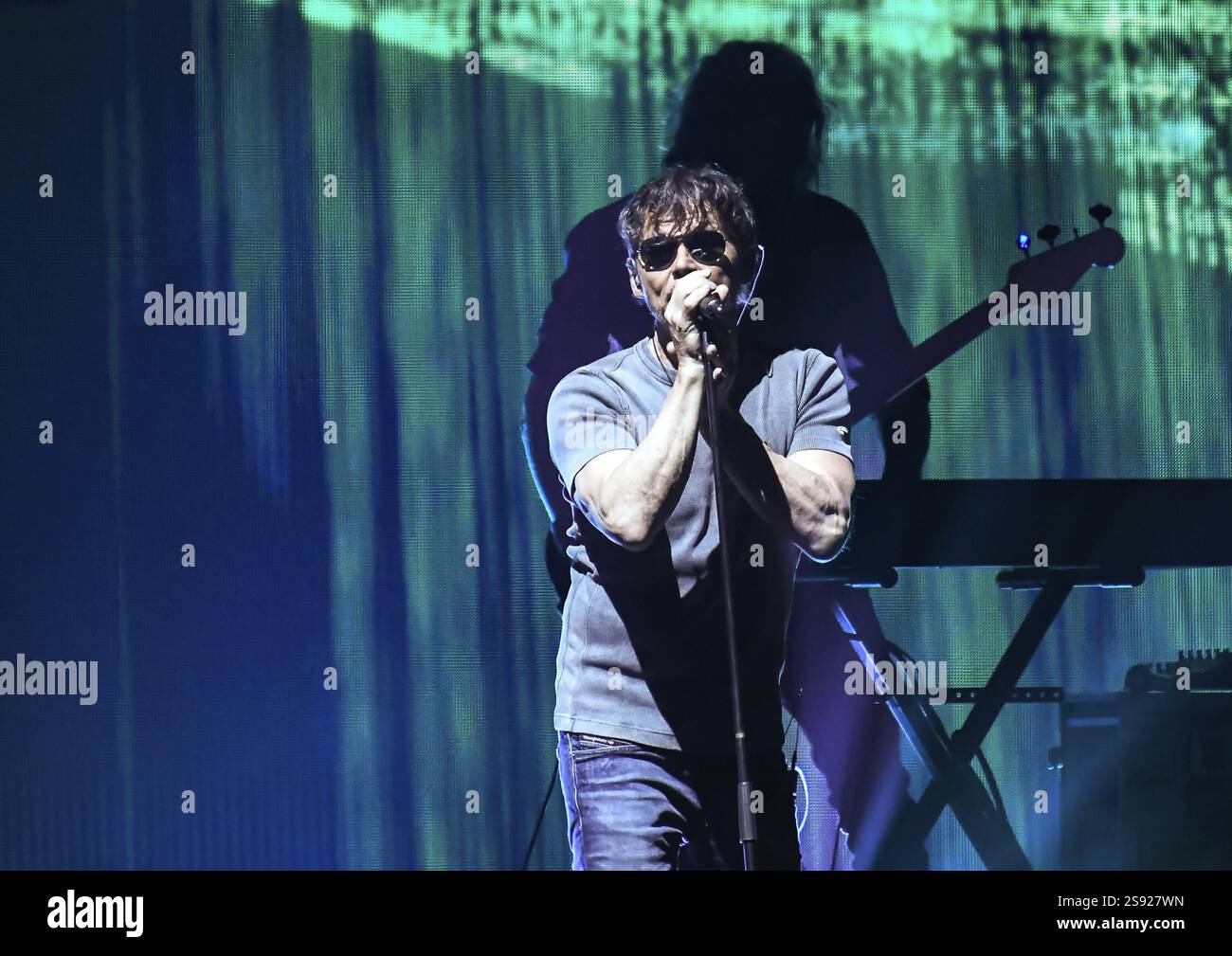 The Norwegian band a-ha singer Morten Harket performs at the Mercedes ...