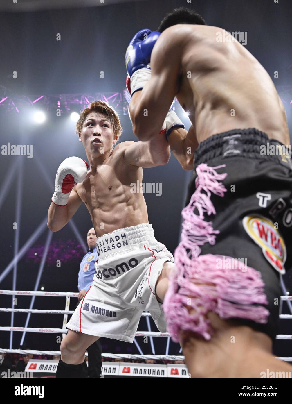 Tokyo's Ariake Arena. Jan. 24, 2025, Undisputed super bantamweight boxing world champion Naoya ...