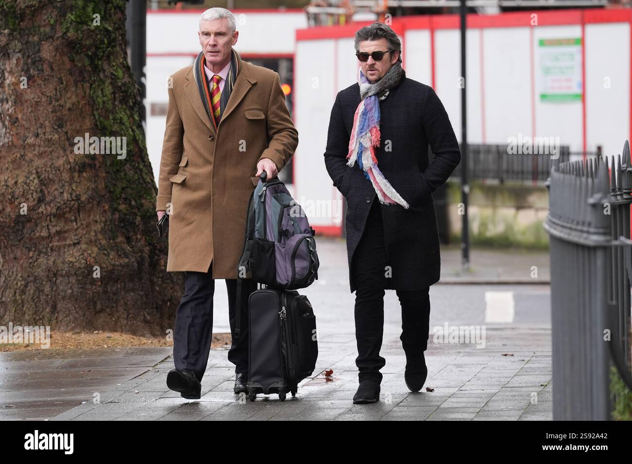 Joey Barton (right) arriving at Westminster Magistrates' Court, London ...