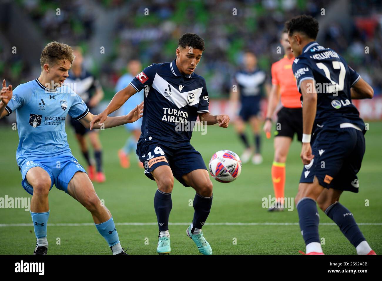 MELBOURNE, AUSTRALIA. 24th Jan 2025. Pictured: Melbourne Victory ...