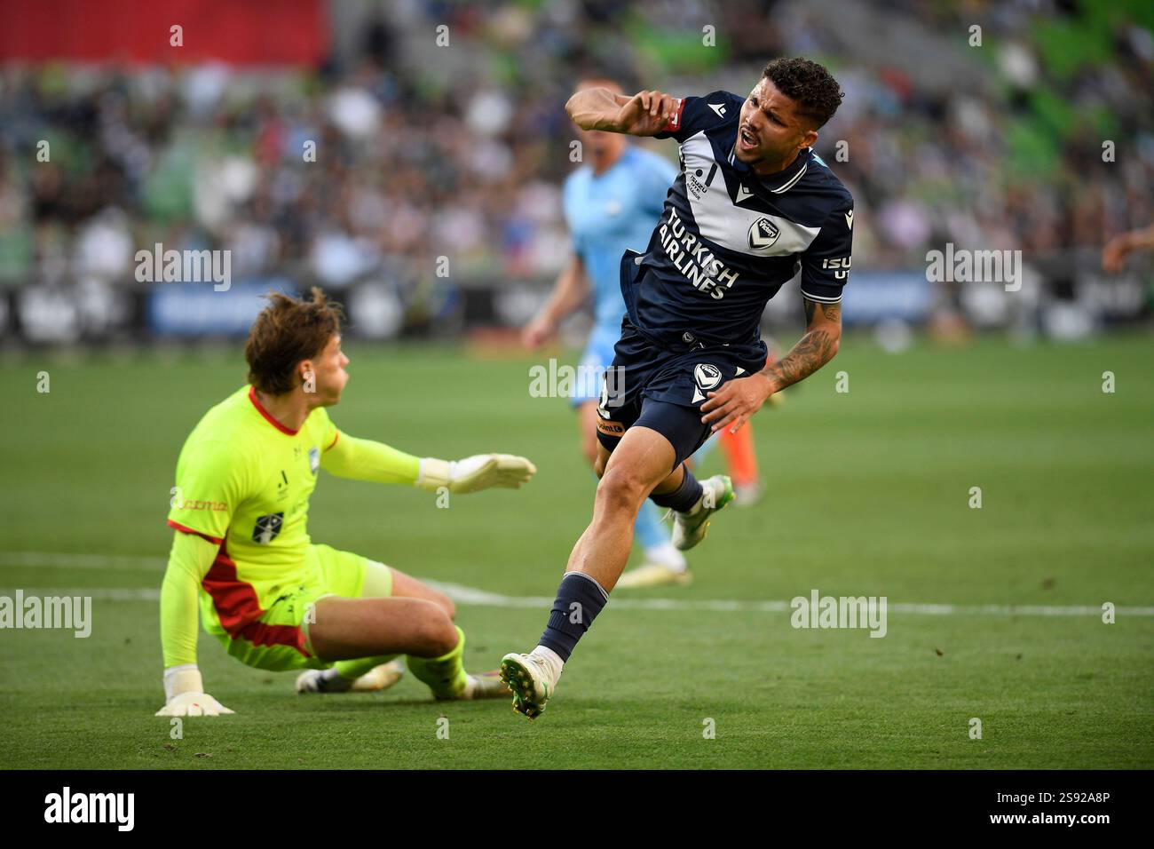 MELBOURNE, AUSTRALIA. 24th Jan 2025. Pictured: Melbourne Victory ...