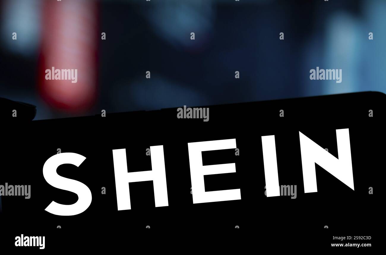 Dhaka, bangladesh- 26 Nov 2024: Shein logo is displayed on smartphone ...