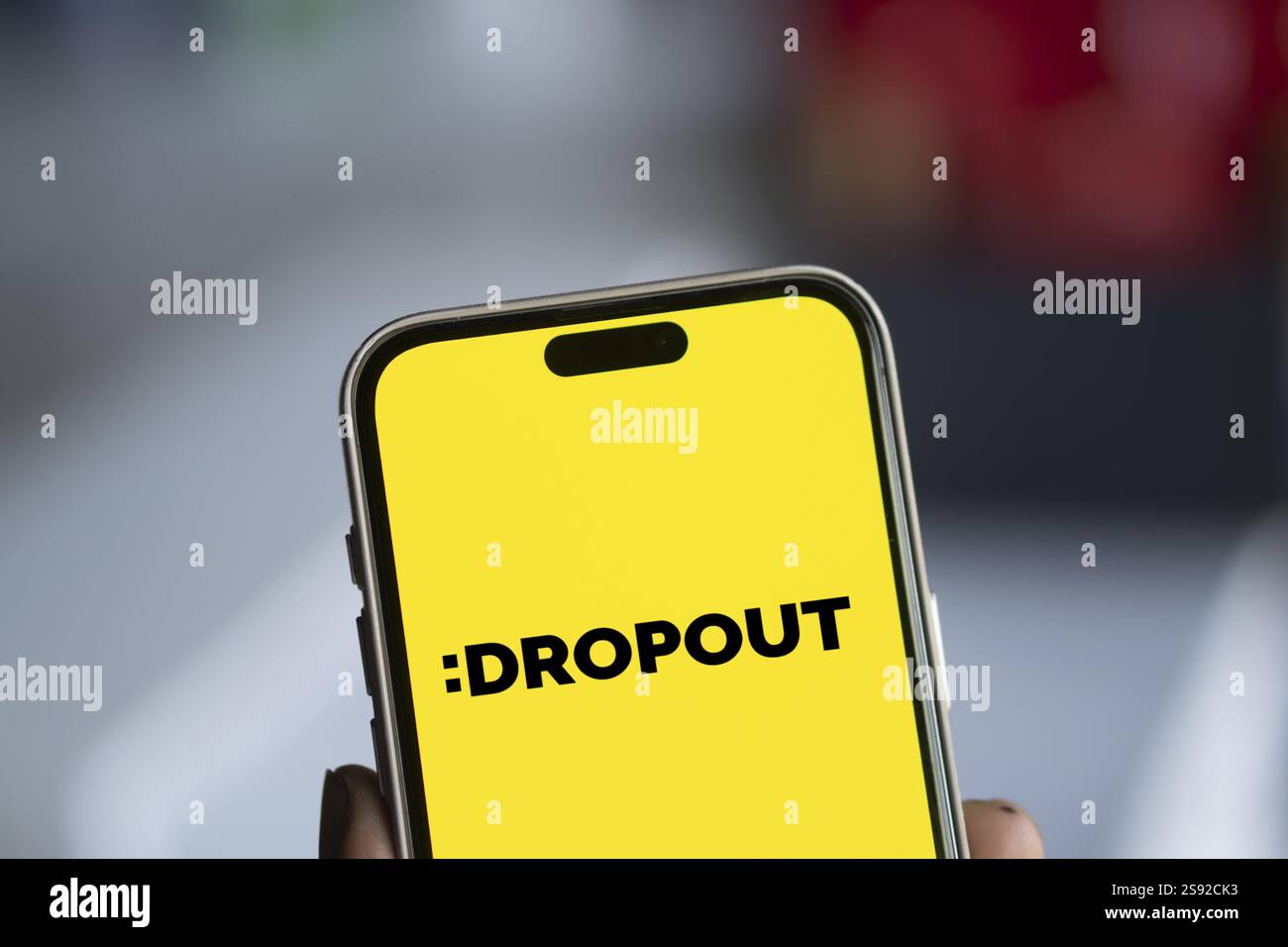 Dhaka, Bangladesh- 20 jan 2025: Dropout logo is displyed on smartphone ...
