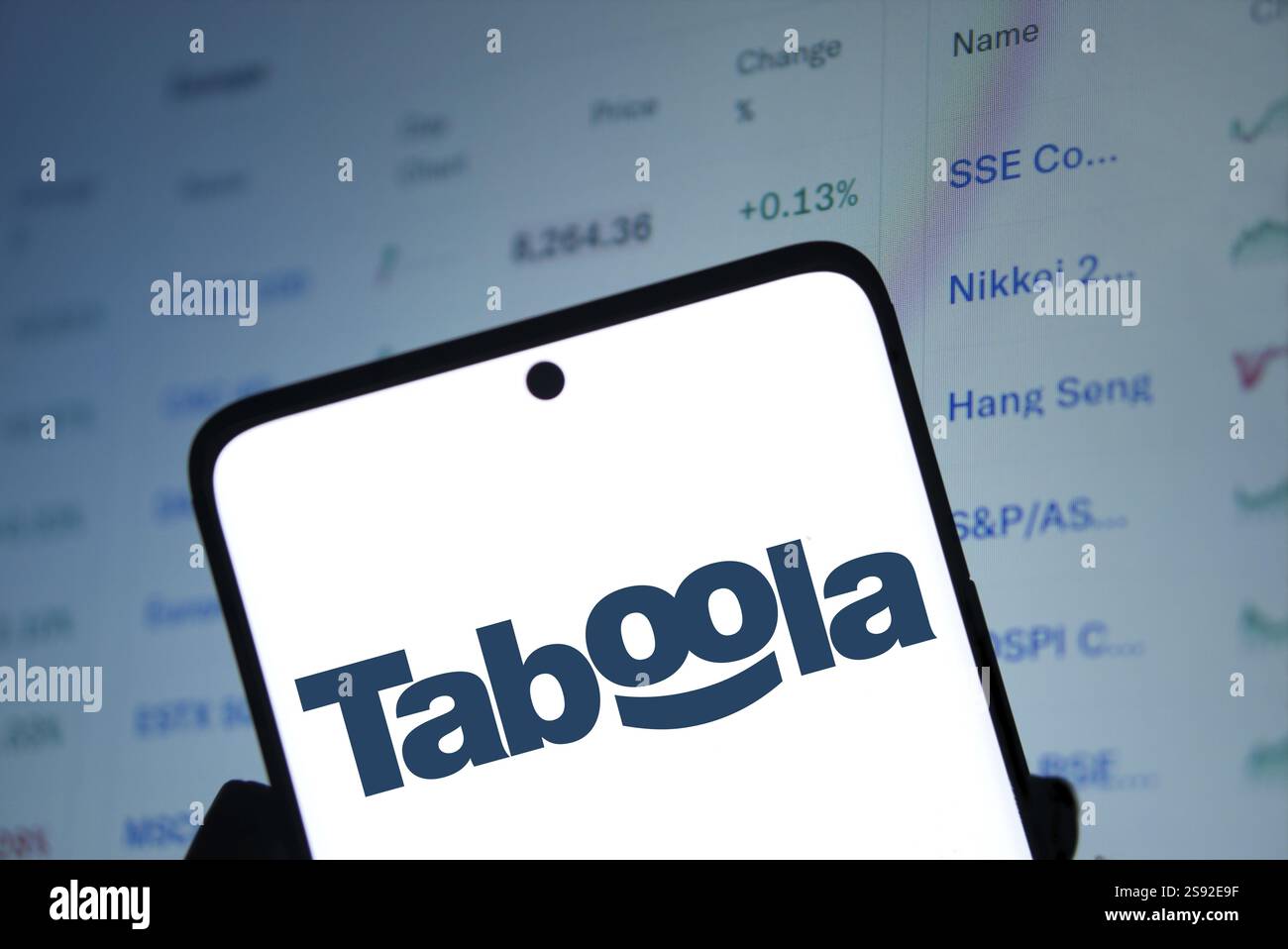 Dhaka, Bangladesh- 19 Jan 2025: taboola logo is displayed on smartphone. Taboola Inc is a ...
