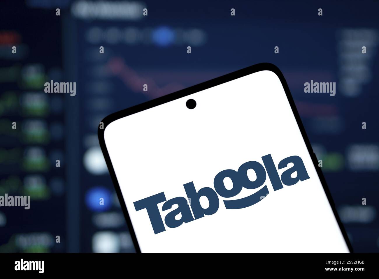 Dhaka, Bangladesh- 19 Jan 2025: taboola logo is displayed on smartphone ...