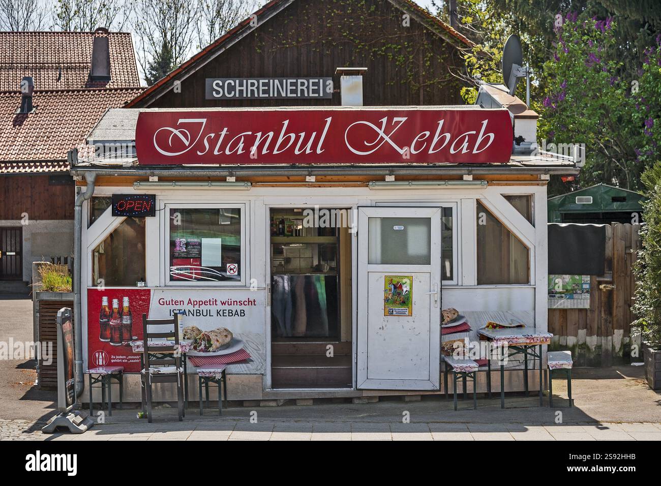 Snack bar, Istanbul Kebab, Gruenwald, Munich, Upper Bavaria, Bavaria ...