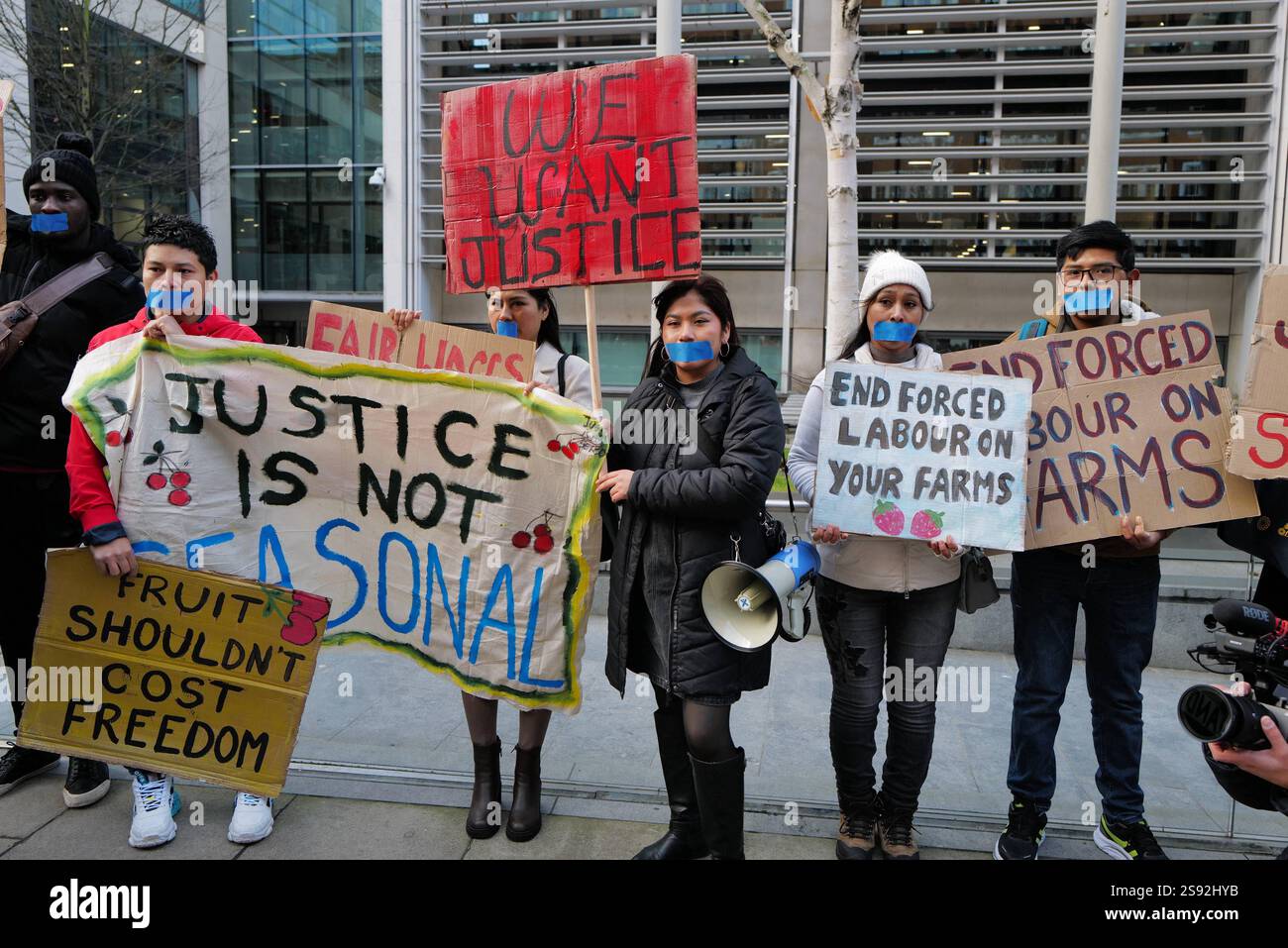 RECORD DATE NOT STATED Justice for Seasonal Workers protest in London ...