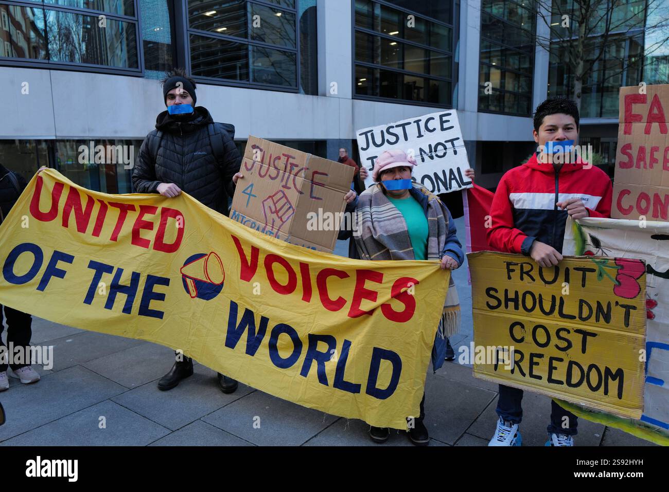RECORD DATE NOT STATED Justice for Seasonal Workers protest in London ...