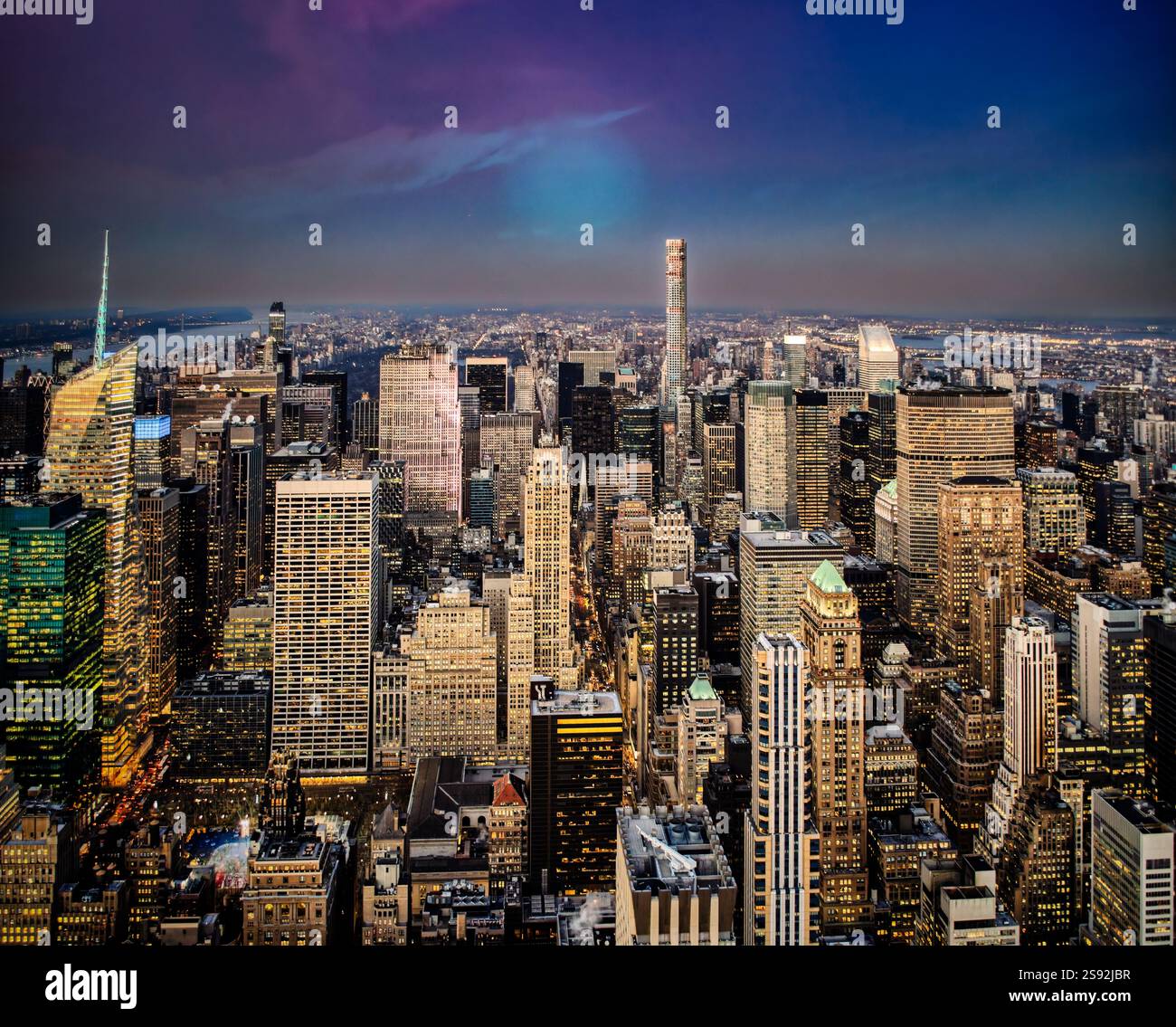 Skyscrapers downtown manhattan financial district hi-res stock ...