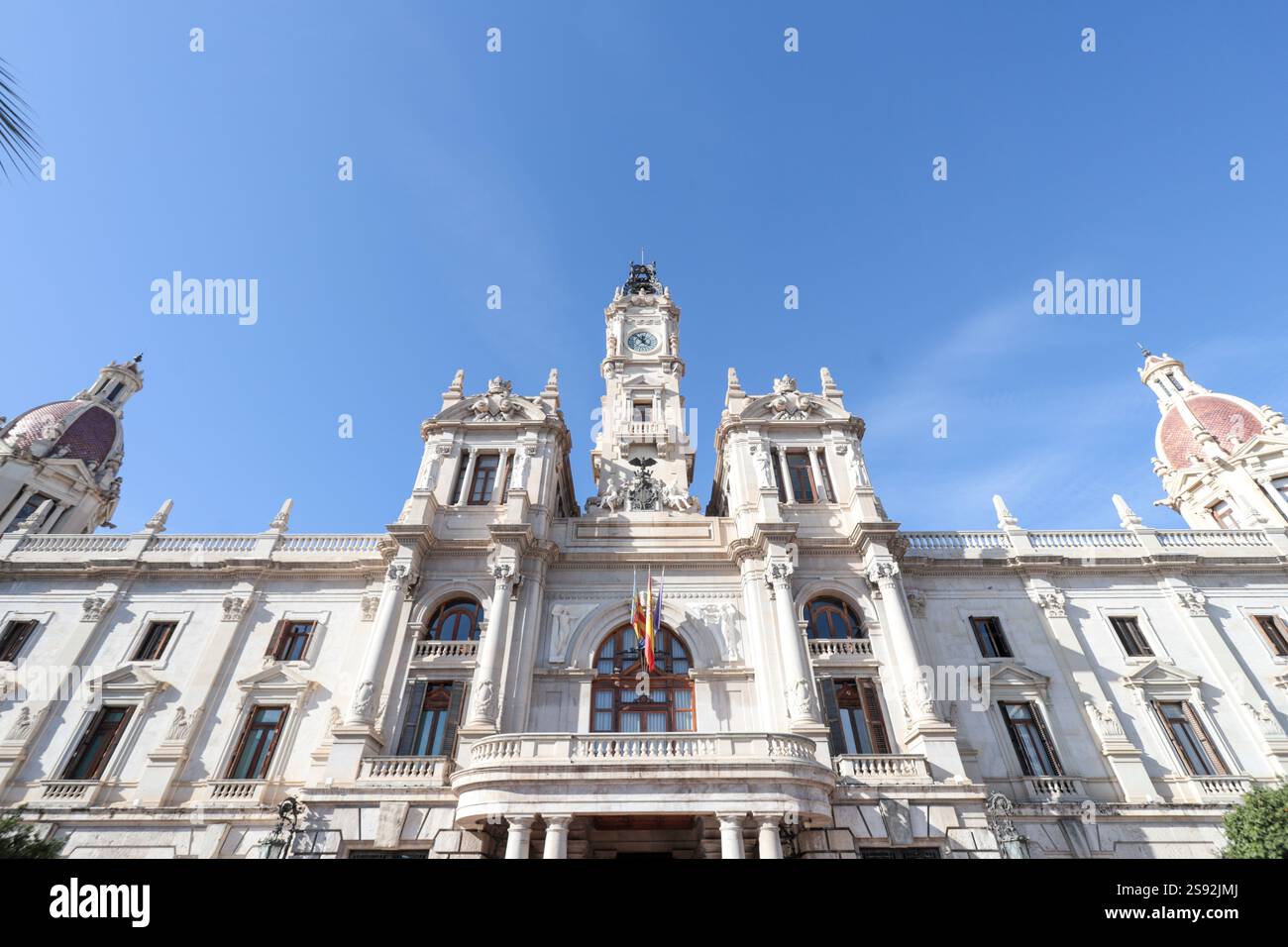 Facade of the City Hall of Valencia Stock Photo - Alamy
