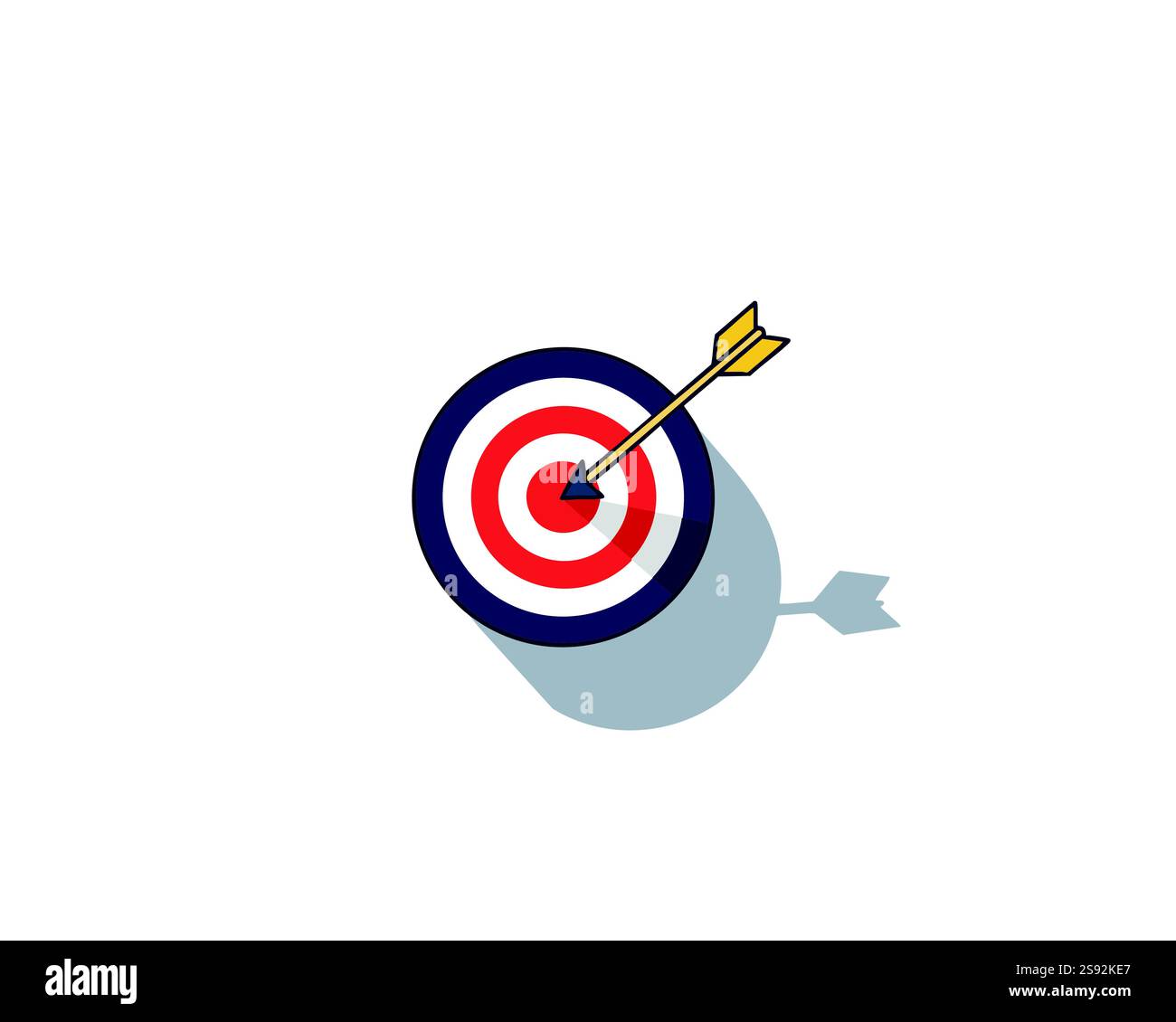 Arrow Hitting Bullseye on Target Symbolizing Precision, Success, and ...