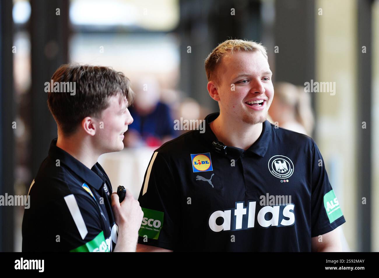Justus Fischer (Deutschland, #54) DEN, Pressekonferenz Deutschland ...