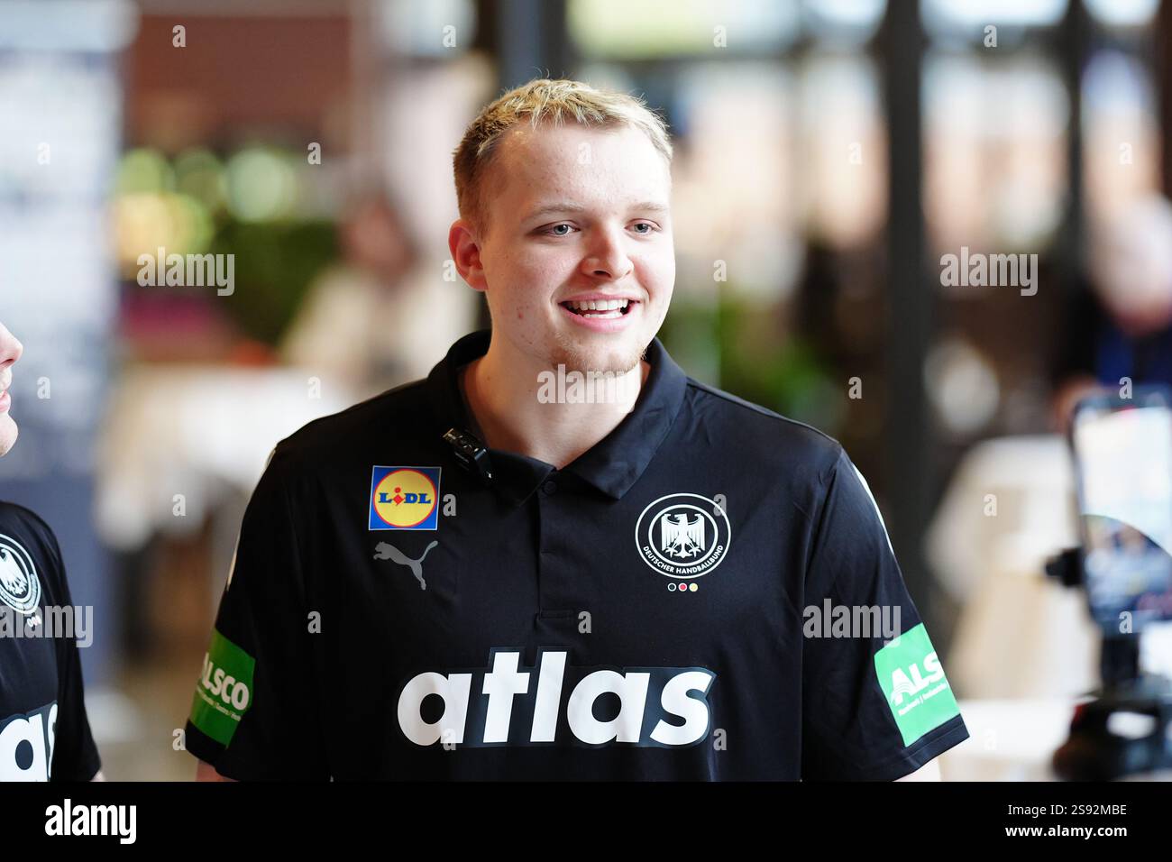 Justus Fischer (Deutschland, #54) DEN, Pressekonferenz Deutschland ...