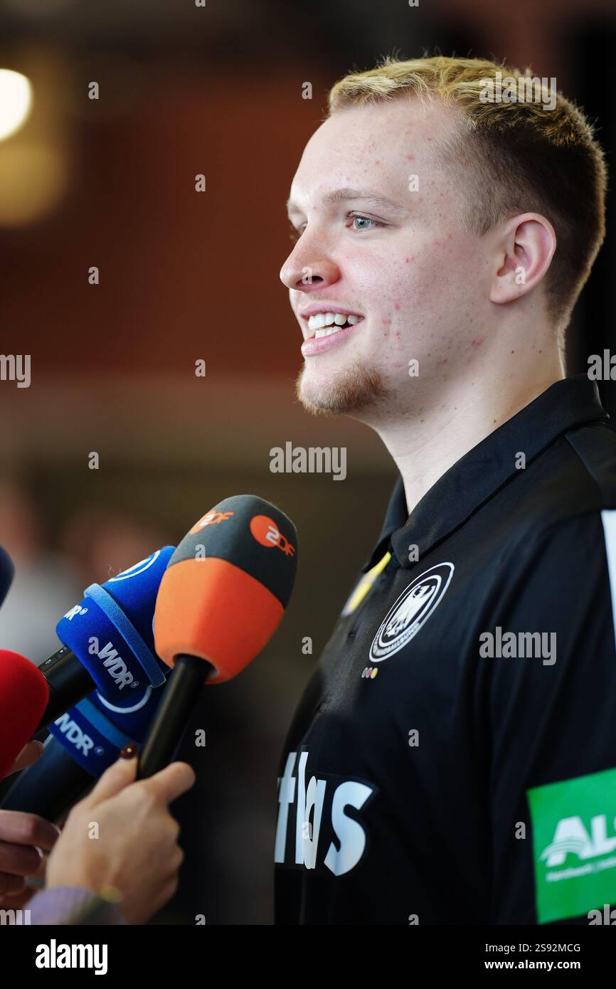 Justus Fischer (Deutschland, #54) DEN, Pressekonferenz Deutschland ...