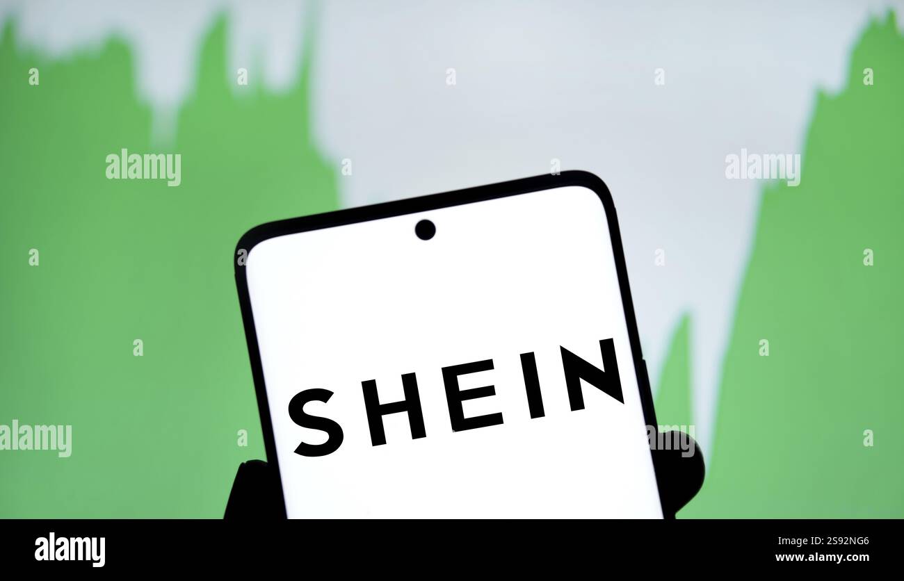 Dhaka, bangladesh- 26 Nov 2024: Shein logo is displayed on smartphone ...