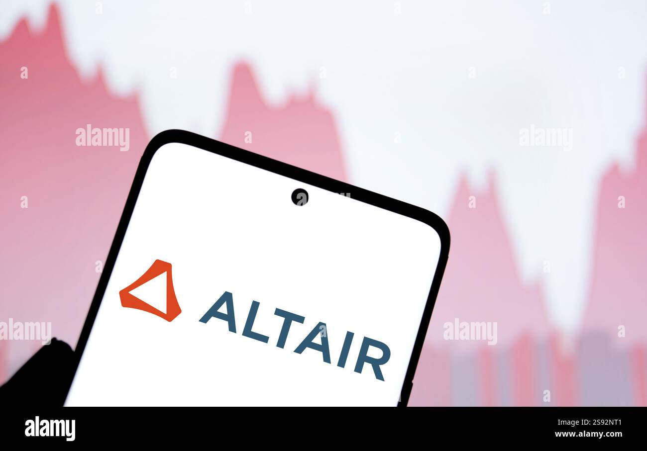 Dhaka, Bangladesh- 19 Jan 2025: altair logo is displayed on smartphone ...