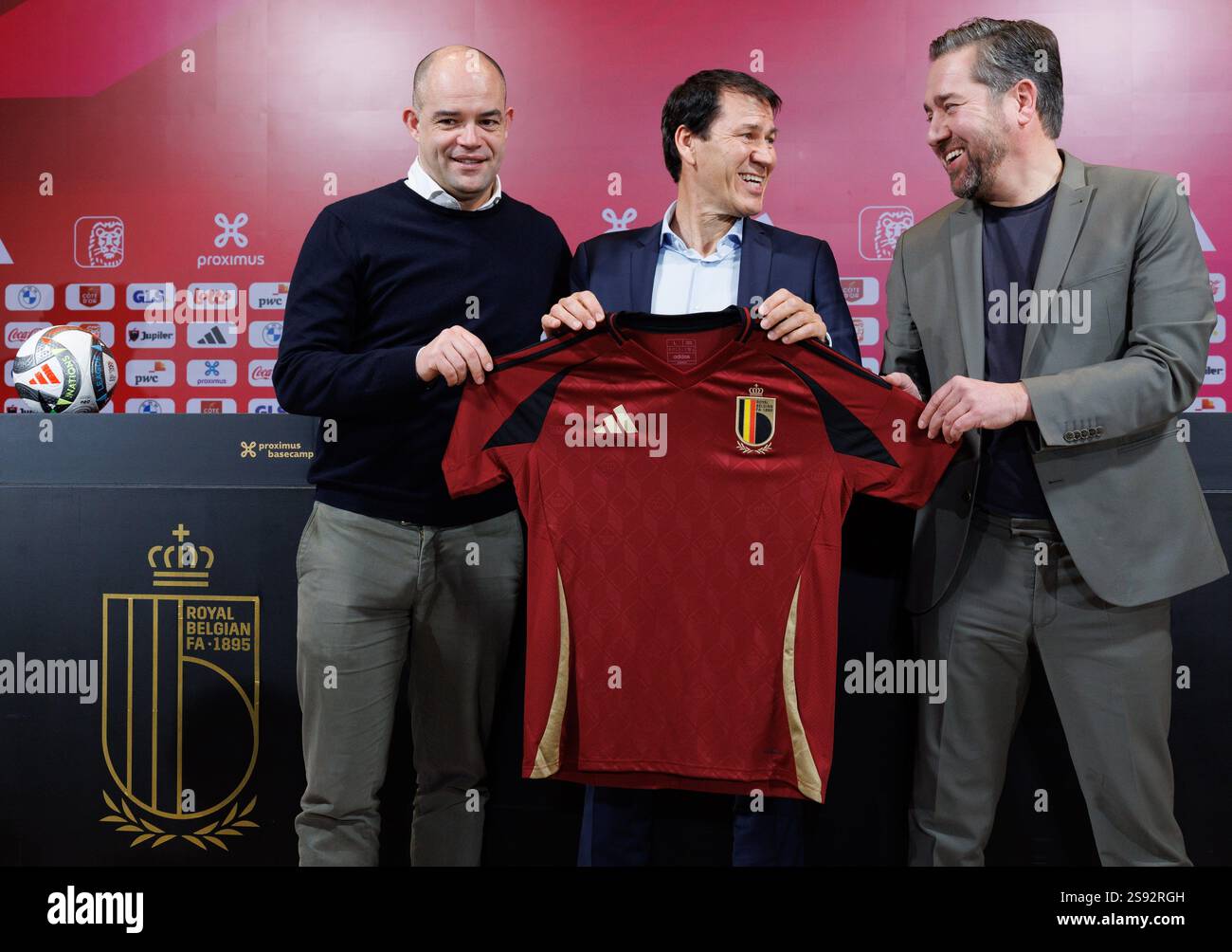 Belgium soccer union CEO Peter Willems and Belgium's new head coach ...