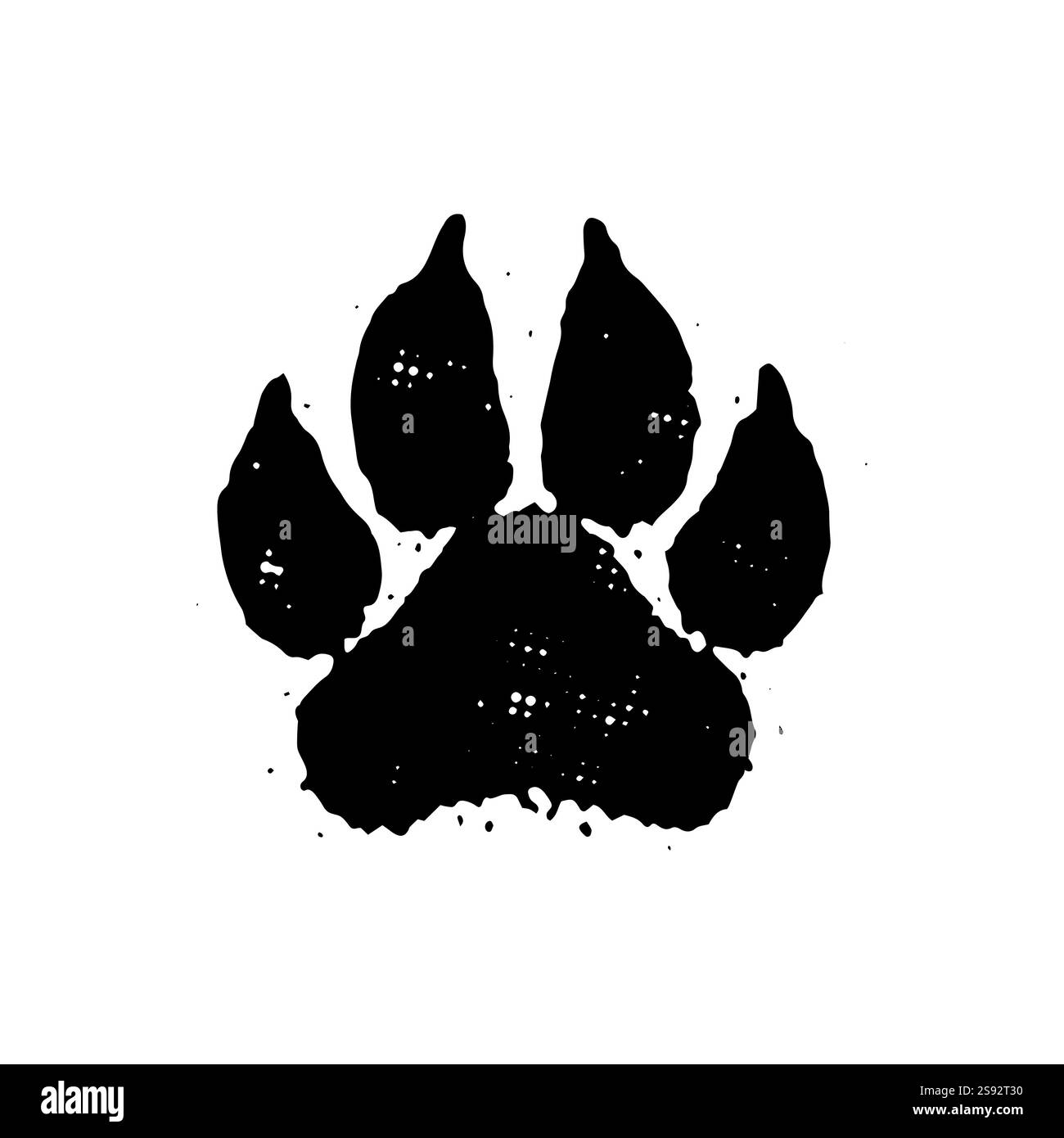 Dog footprint Stock Vector Images - Alamy