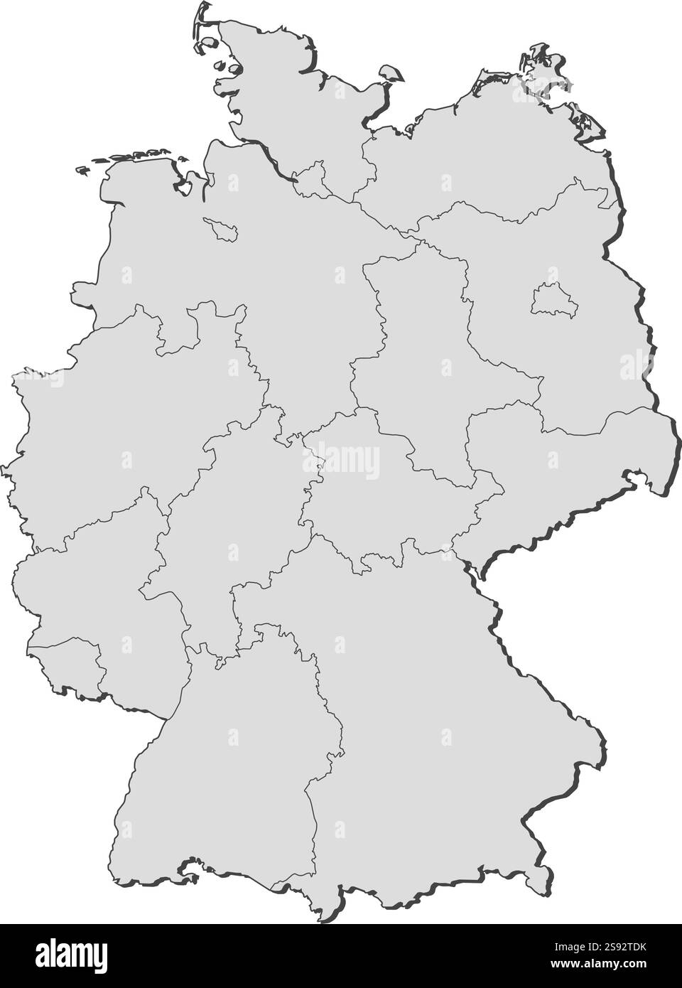 Map of Germany with the provinces Stock Vector Image & Art - Alamy