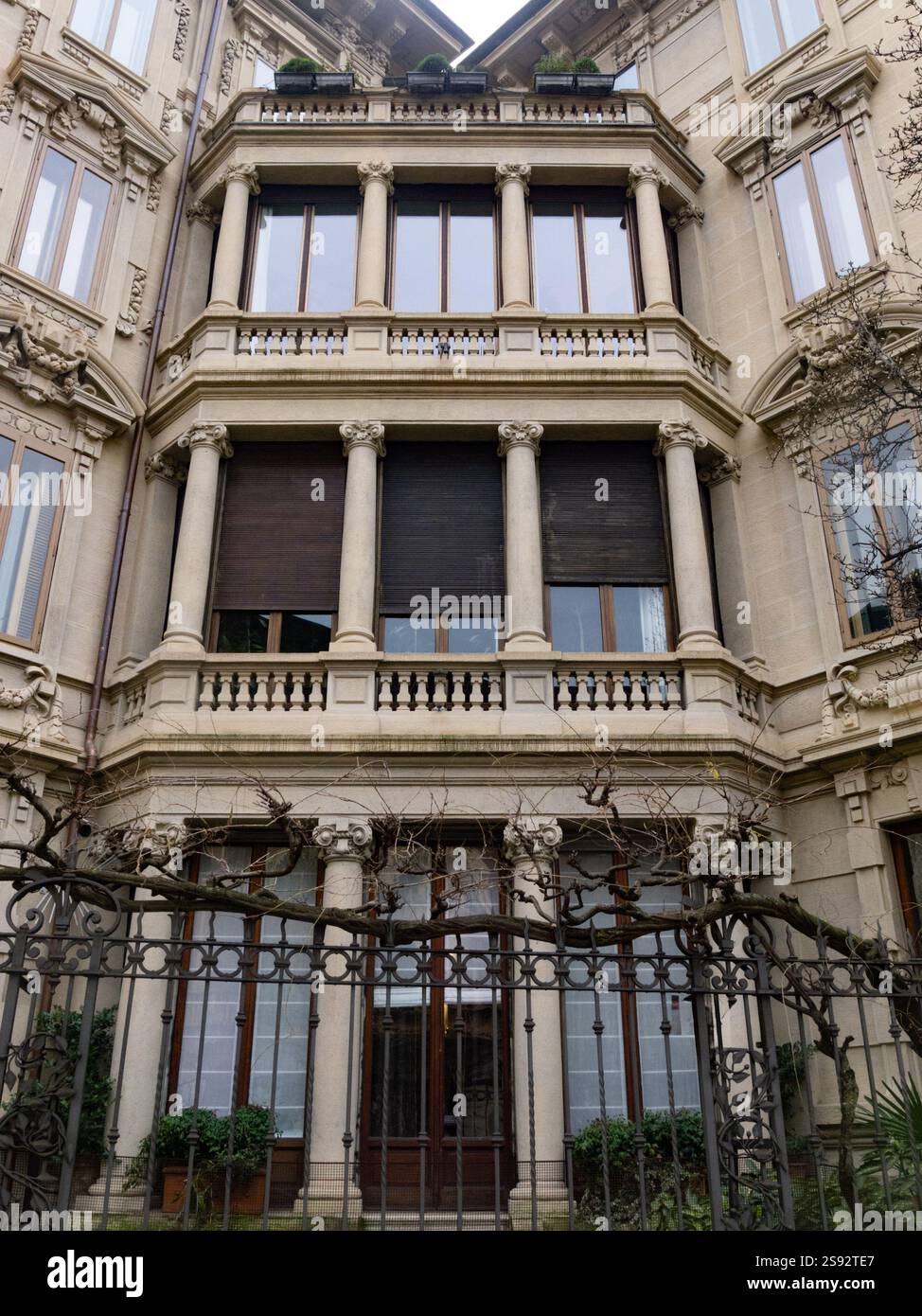 Old residential building along via Ariosto and via Telesio in Milan ...