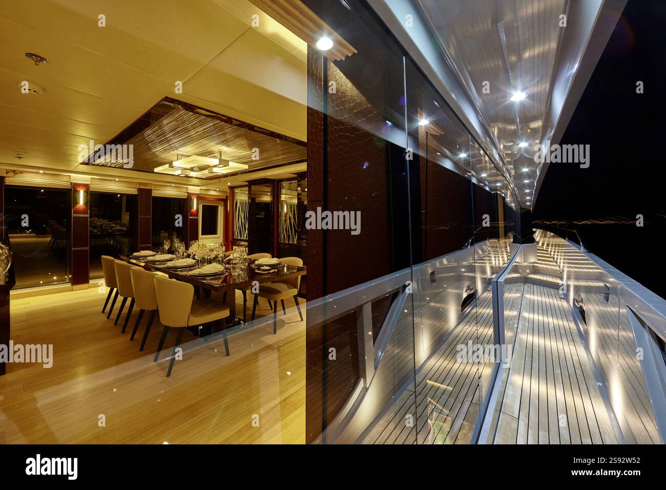 Yacht interior evening hi-res stock photography and images - Alamy