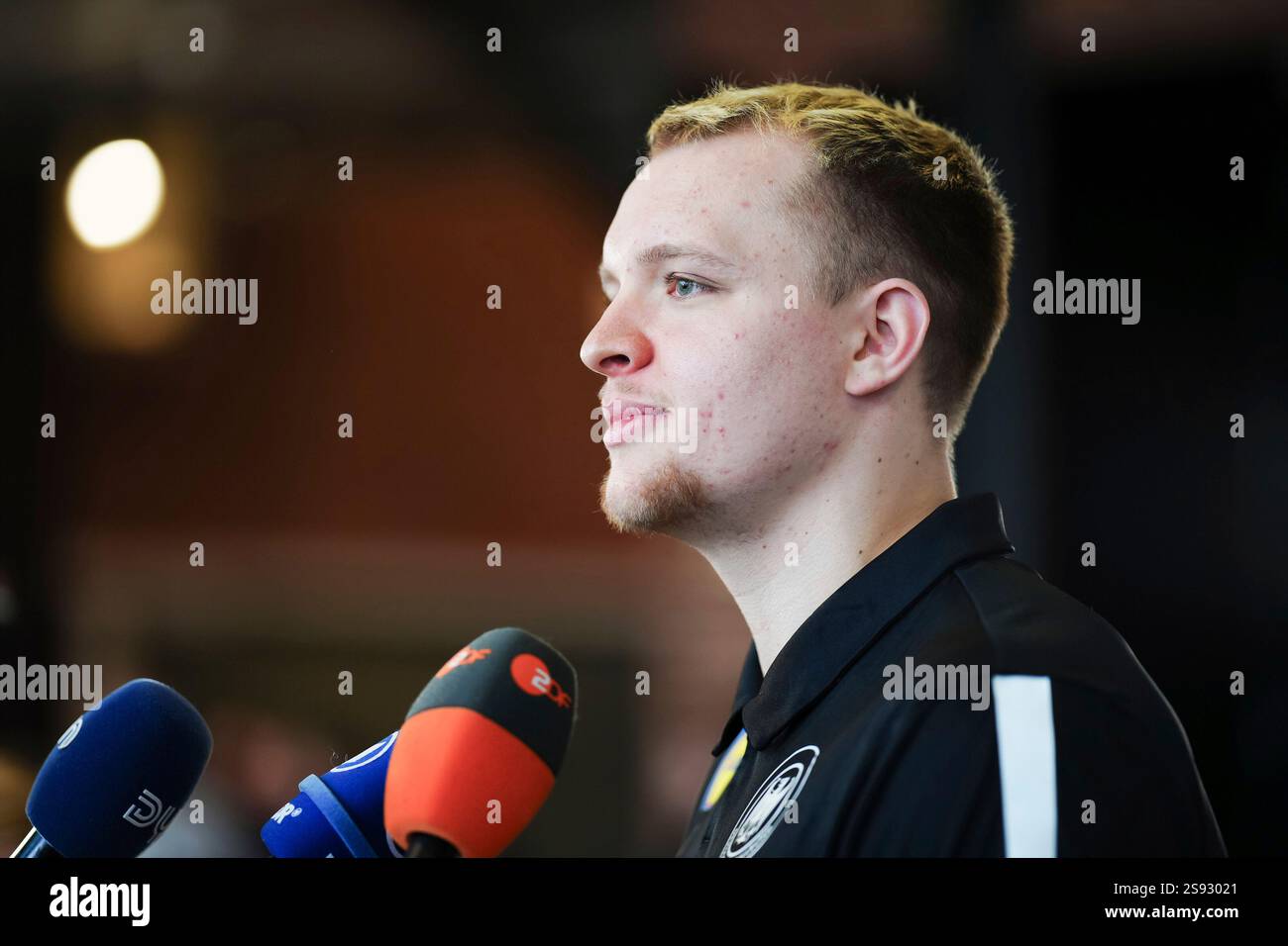 Justus Fischer (Deutschland, #54) DEN, Pressekonferenz Deutschland ...