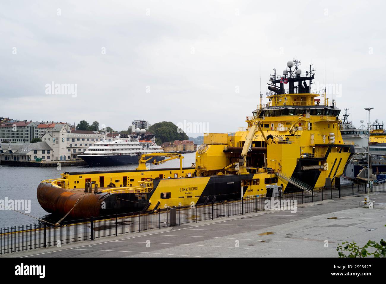 The LOKE VIKING Tug / Supply Vessel in Bergen Harbour Norway Stock ...