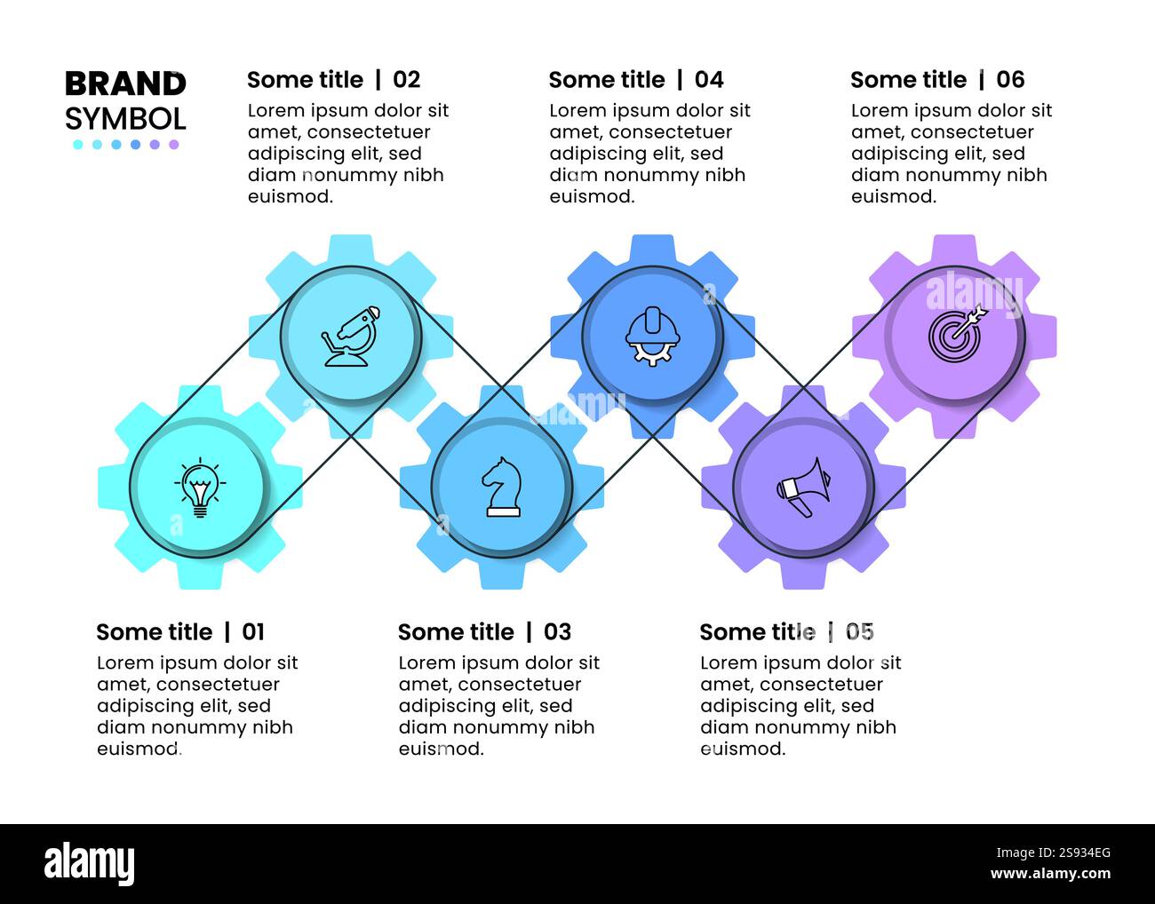 Infographic template with icons and 6 options or steps. Line. Can be ...