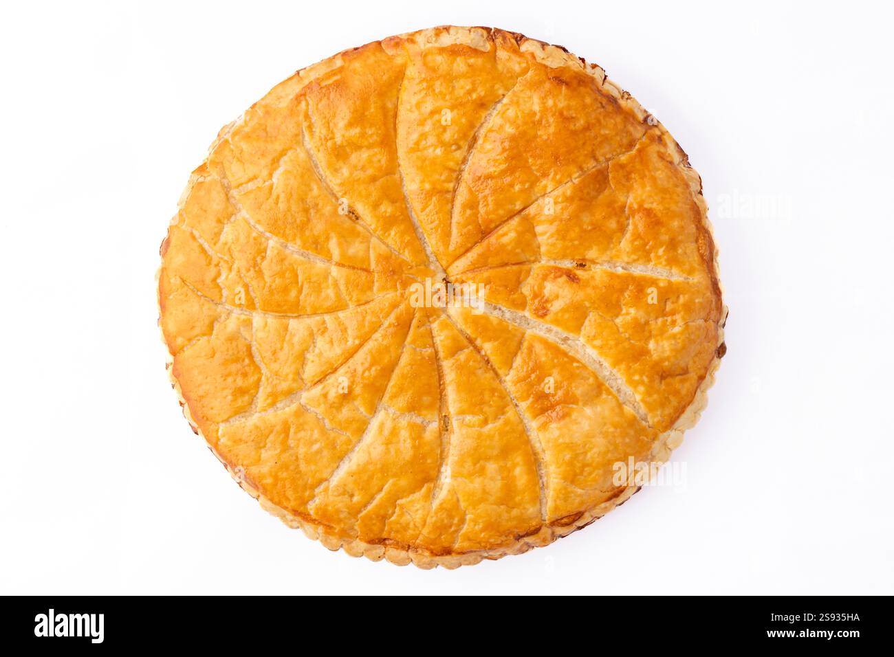 Steps for preparing a homemade frangipani king cake recipe Stock Photo ...