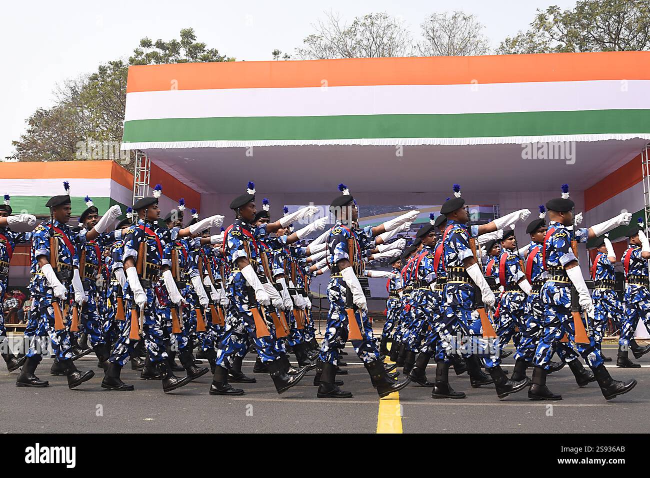 Indian Police RAF march ahead the final rehearsal for the upcoming ...