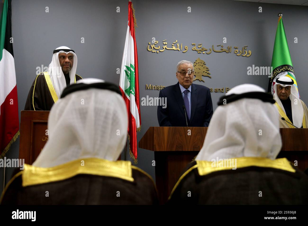 January 24, 2025, Beirut, Beirut, Lebanon: (From L to R) Kuwaiti ...