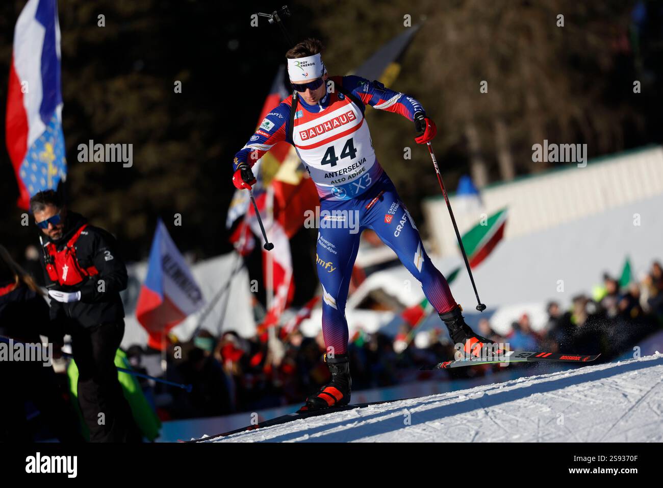 Fabien Claude of France competes during a Biathlon men's World Cup 10km ...