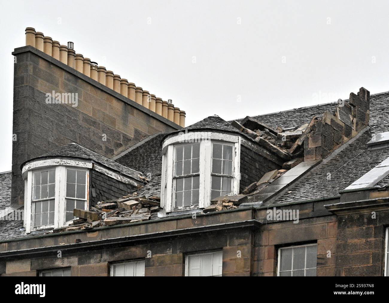 Edinburgh, Scotland, UK. 24th Jan 2025. Storm Éowyn wind hits the city ...