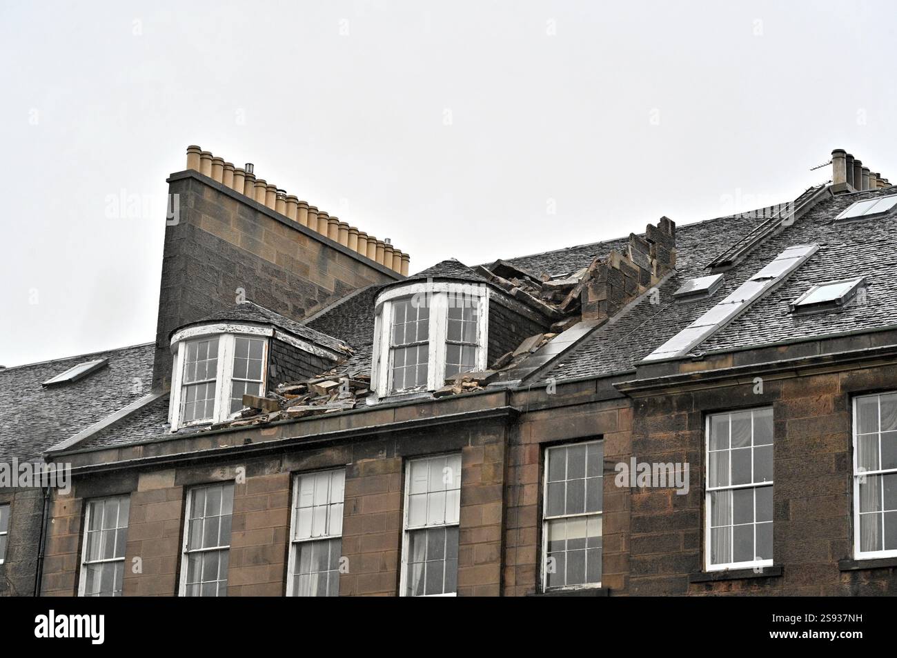 Edinburgh, Scotland, UK. 24th Jan 2025. Storm Éowyn wind hits the city ...