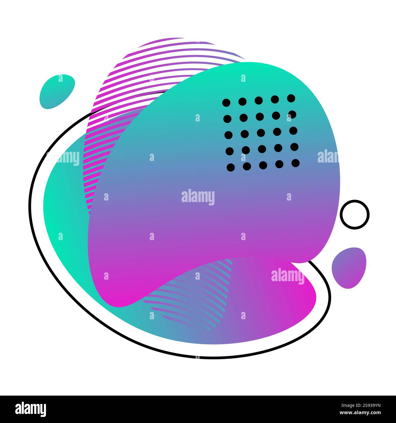 Bright abstract amoeba shapes. Gradient blob splash. Flowing liquid ...