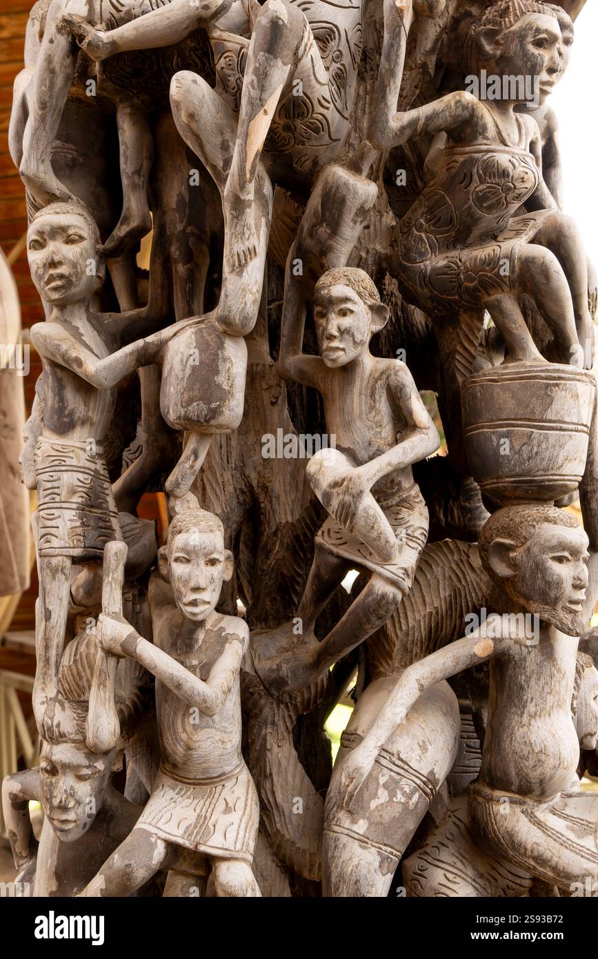 Arusha, Tanzania - November 16, 2024: Handcrafted humand figures at African Art Gallery Shopping ...