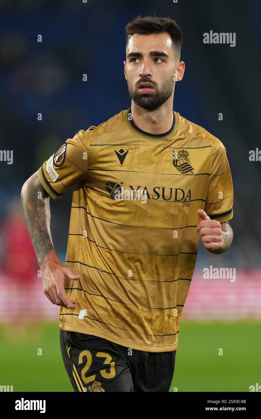 Brais Mendez of Real Sociedad during the Europa League football match ...