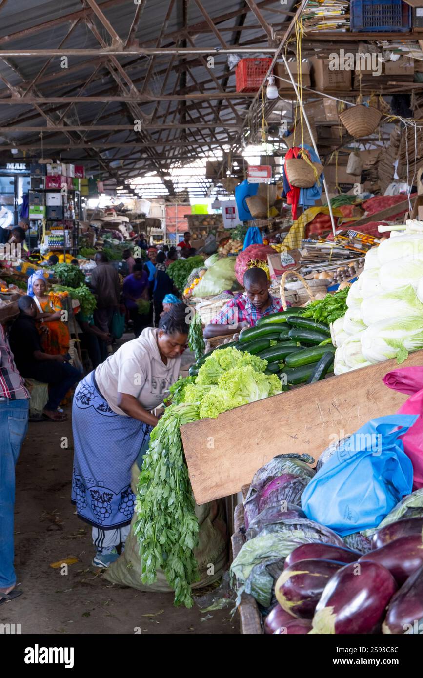 Arusha, Tanzania - November 16, 2024: Woman selling their goods at the ...