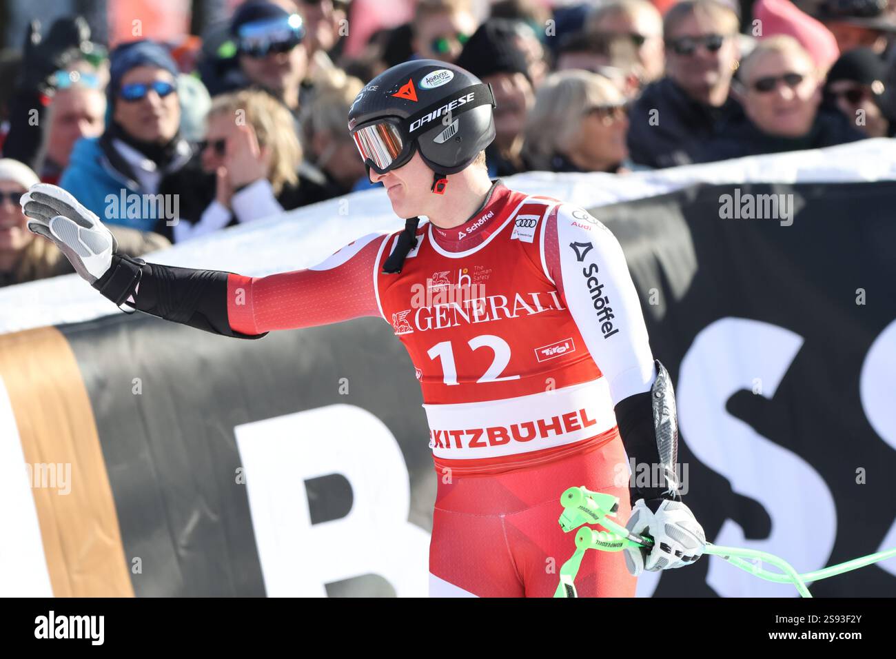 KITZBUEHEL, AUSTRIA - JANUARY 24: Raphael Haaser of Austria during the ...