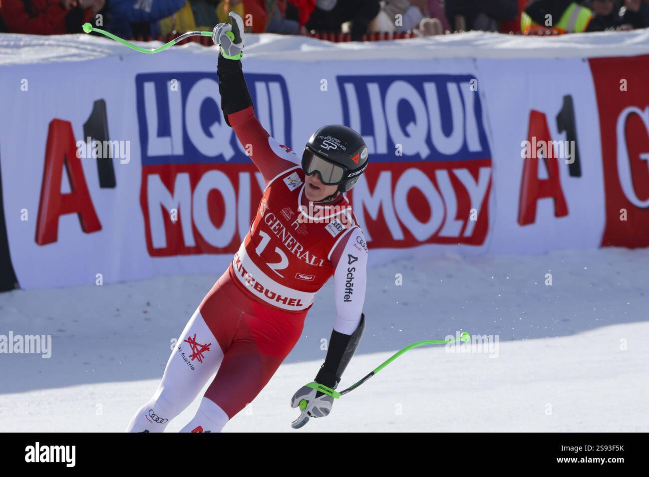 KITZBUEHEL, AUSTRIA - JANUARY 24: Raphael Haaser of Austria during the ...