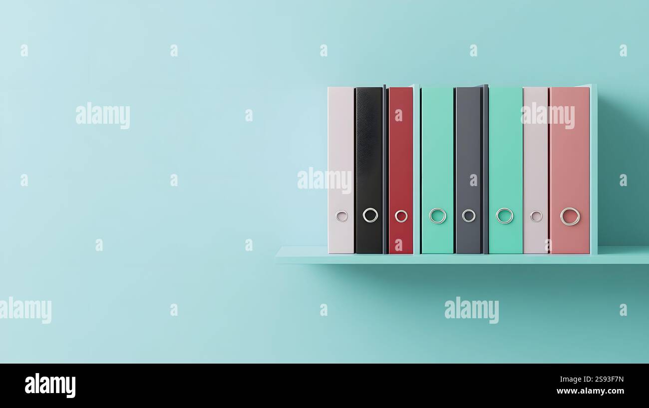 Carefully organized investment portfolio files neatly arranged on a ...