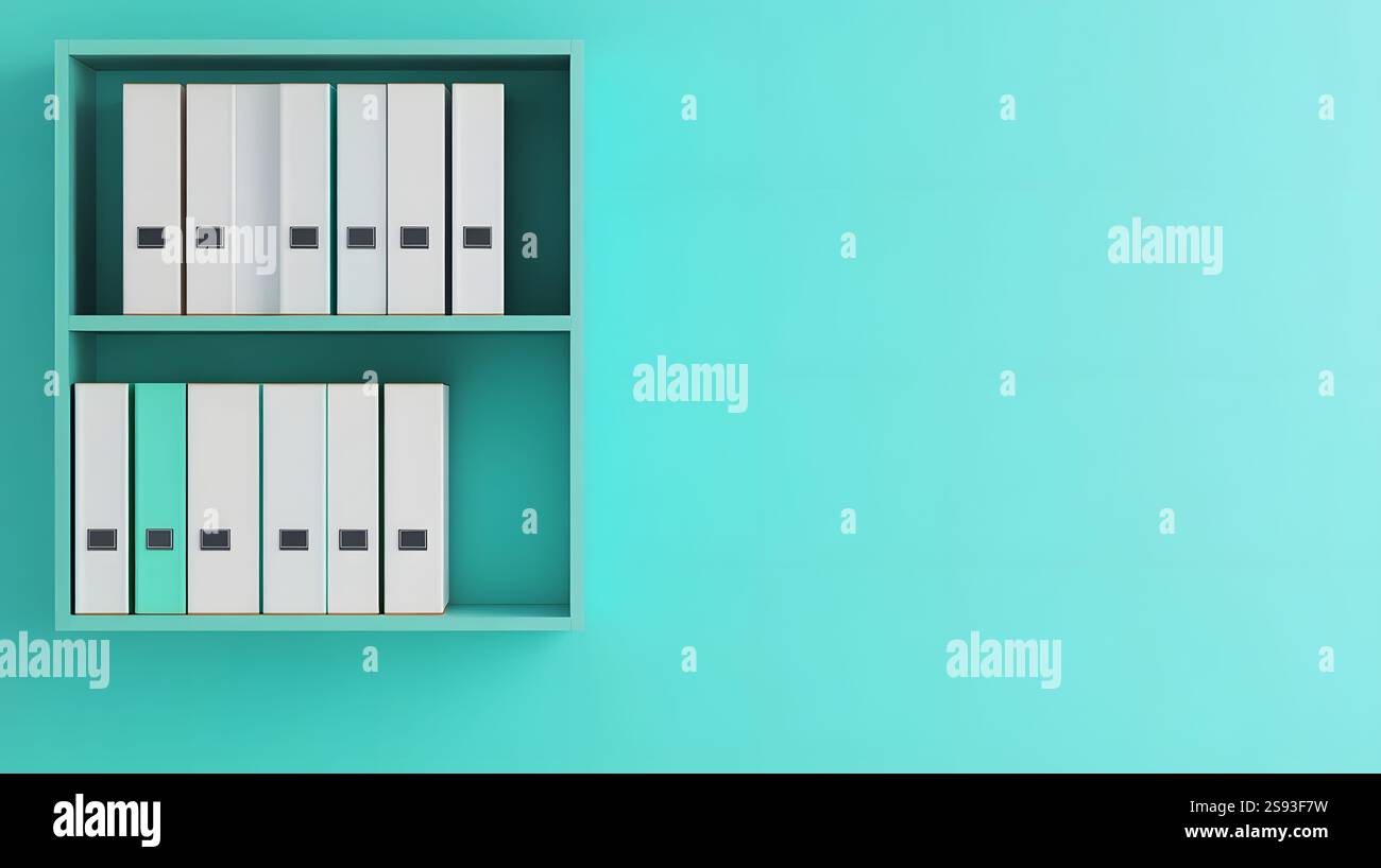 Sleek and modern investment portfolio files neatly organized on a ...